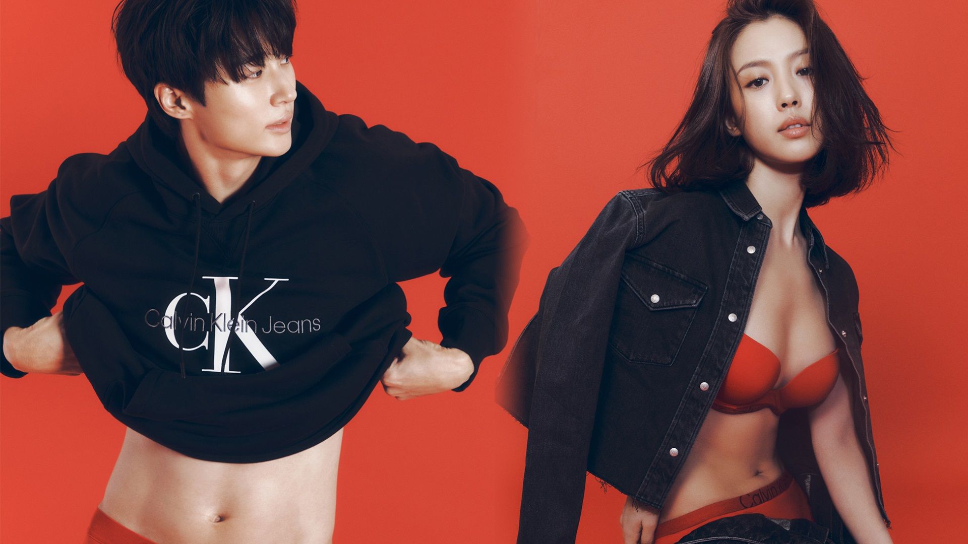 Byeon Woo Seok y Go Min Si sorprenden modelando la nueva línea de Calvin Klein