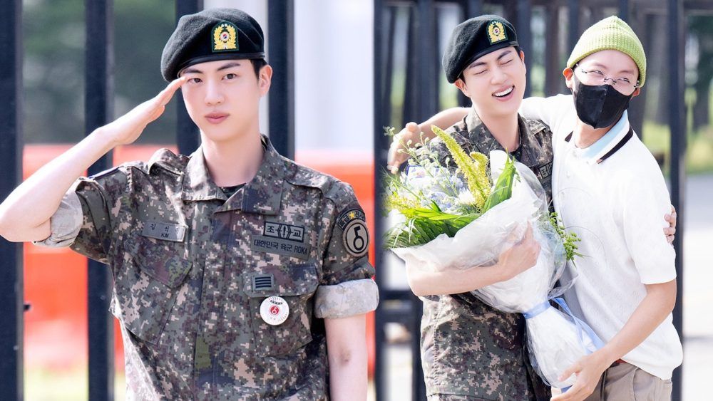 Jin de BTS completa su servicio militar y es recibido por integrantes ...